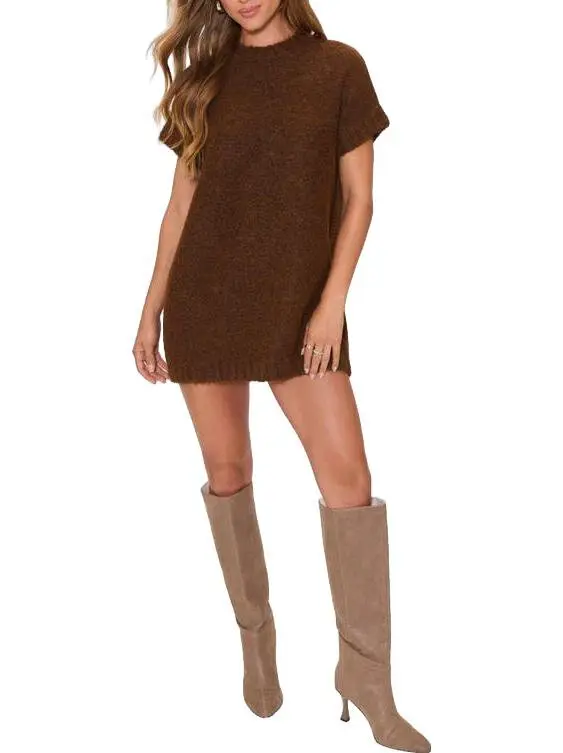 VICI Sweater Mini Dress - Brown