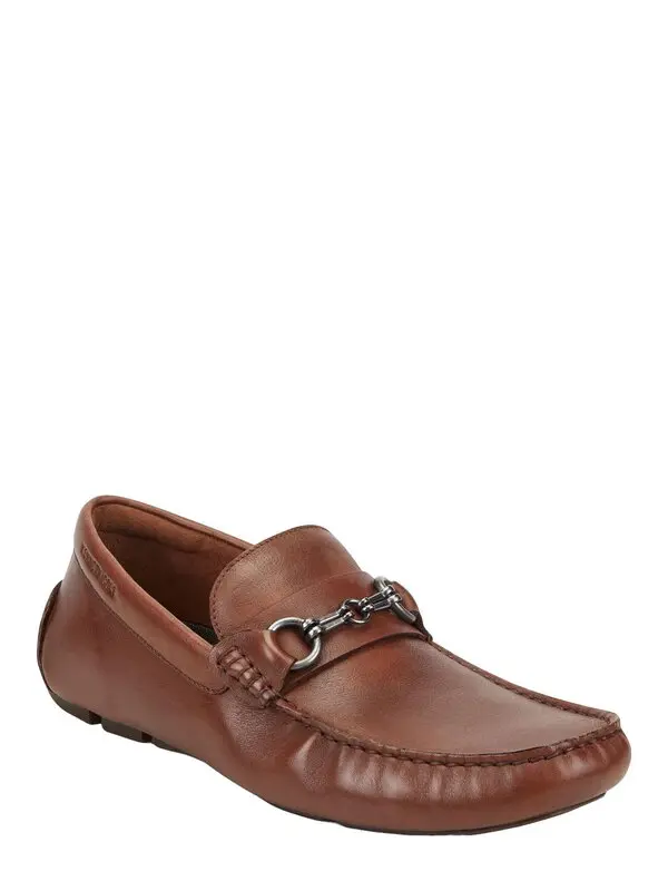 KENNETH COLE Theme Bit Moc Toe Driving Loafer - Cognac