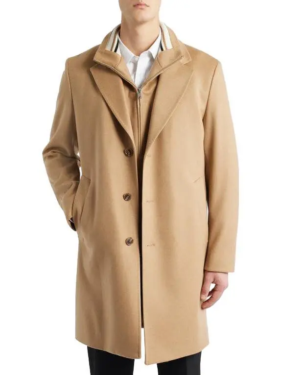 Hugo Boss Jared 3-in-1 Wool Cashmere Coat - Medium Beige