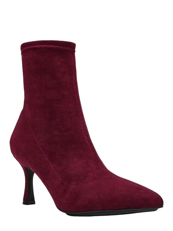 Anne Klein Reese Pointed Toe Boots - Burgundy