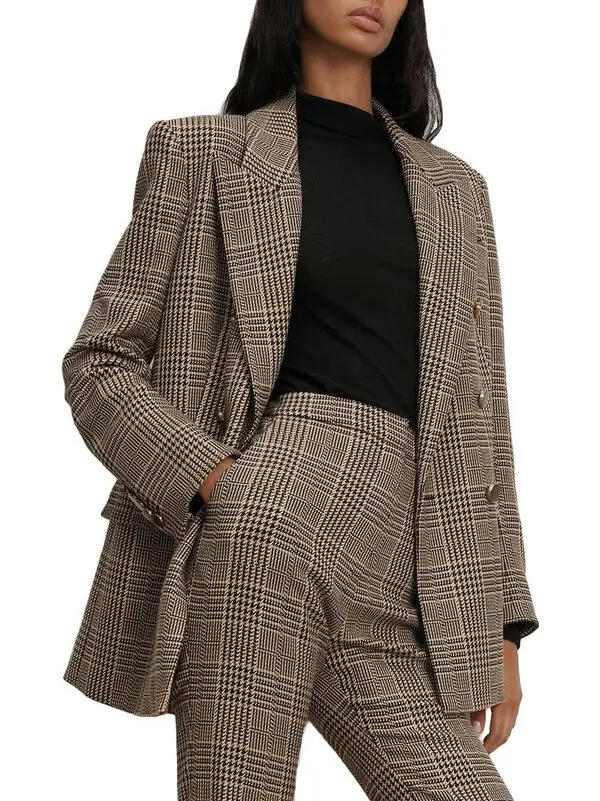 Veronica Beard Houndstooth Dickey Jacket - Black Multi