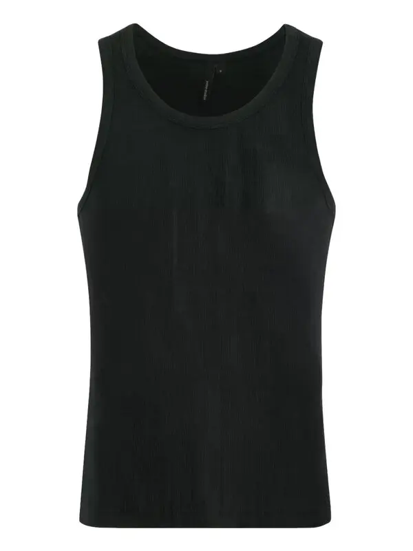 ENTIRE STUDIOS Ribbed Trims Tank Top - Black