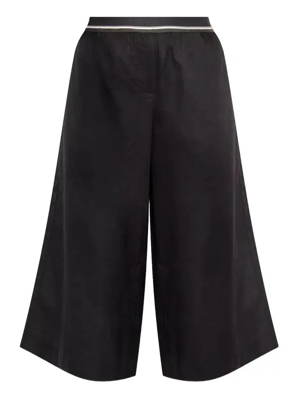 RETHINKIT STUDIOS Elasticated-waistband Cropped Trousers - Black