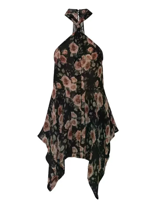 IRO PARIS Lassan Floral-print Top - Black