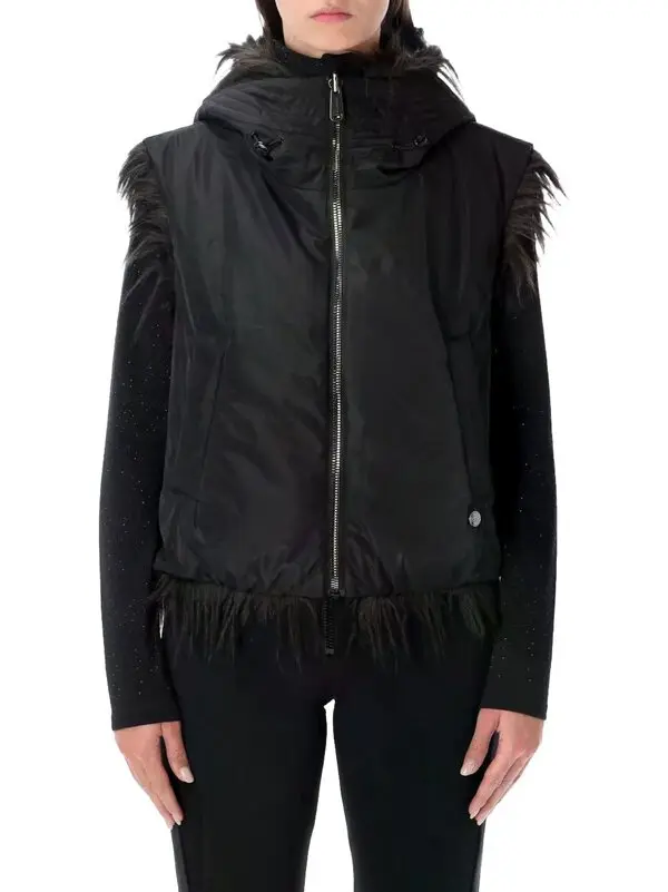 Goldbergh Faux-fur Trimmed Gilet - Black