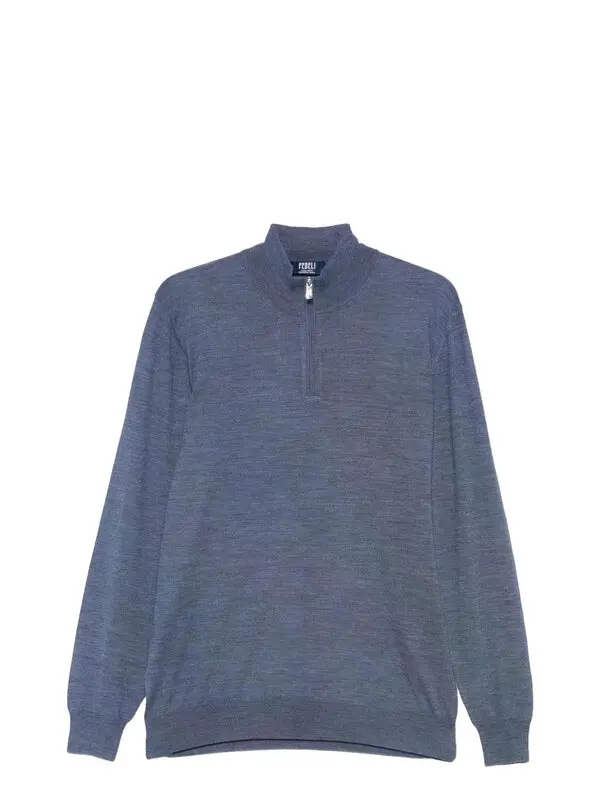 Fedeli Half-zip Top - Blue