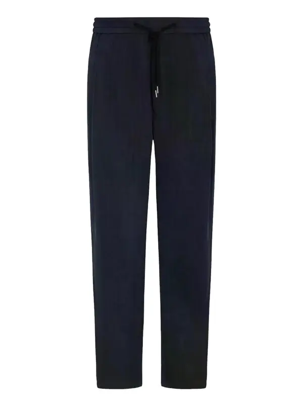 Giorgio Armani Elasticated-waistband Trousers - Blue