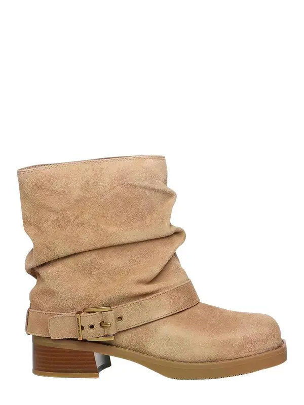 Michael Kors Buckled Biker Boots - Neutrals