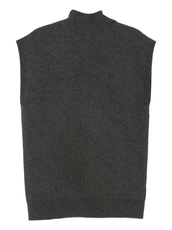 Carven High-neck Wool Vest - Grey