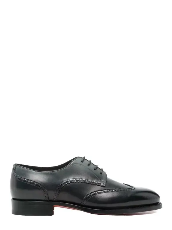 Santoni Wingtips Derby Shoes - Black