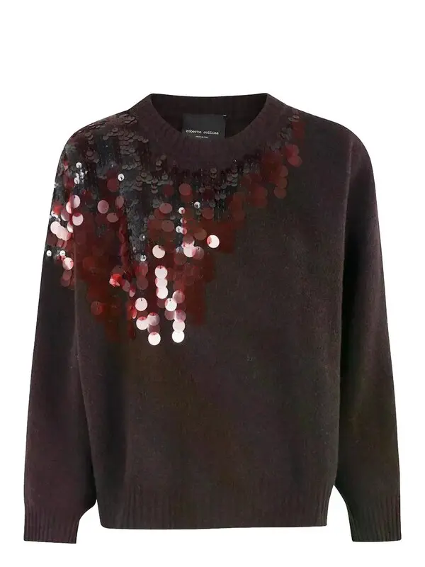 ROBERTO COLLINA Sequin-embellished Sweater - Red
