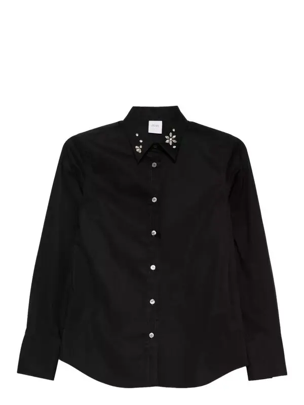 CALIBAN Embellished Long-sleeved Shirt - Black