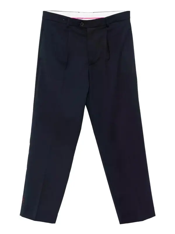 AMARANTO Pleated Trousers - Blue