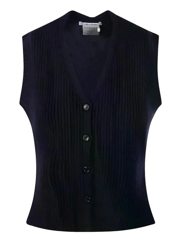 Max Mara Button Ribbed Cardigan - Blue