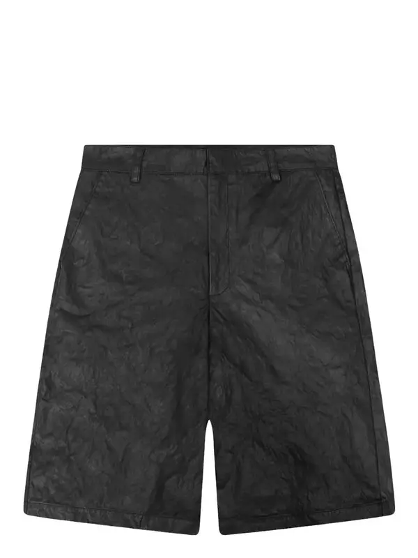 HELIOT EMIL Armada Crumpled Cotton Shorts - Black
