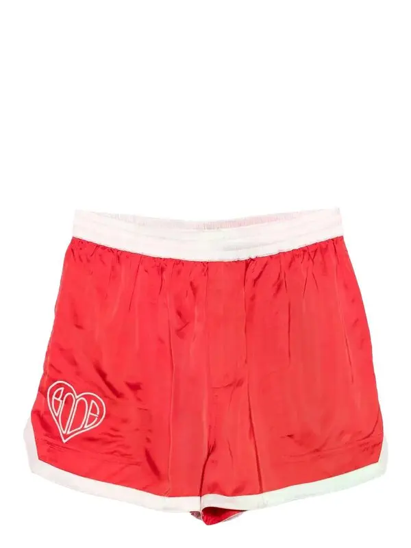 BODE Heart Deco Shorts - Red