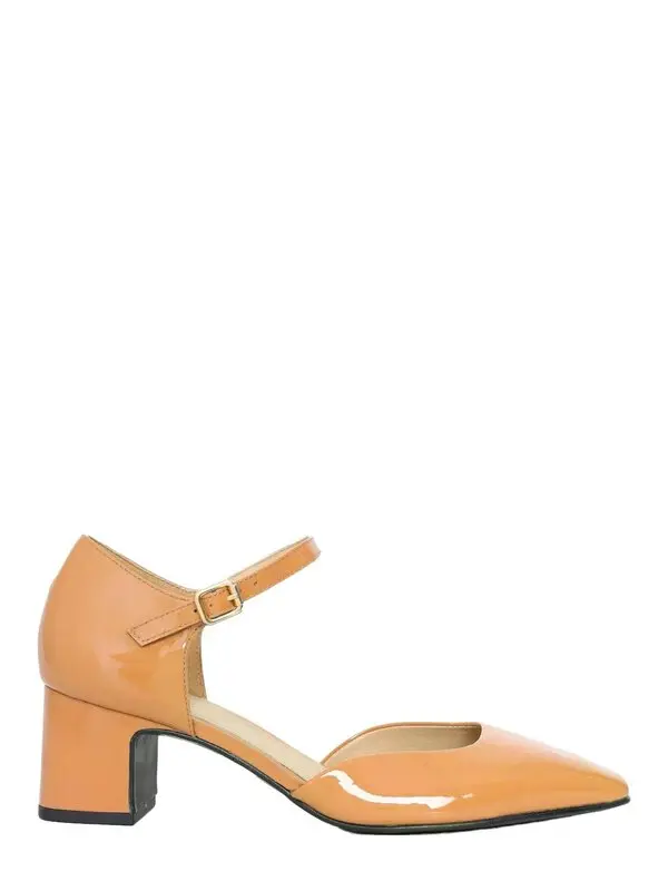 STUDIO CHOFAKIAN Fiber Ankle Strap Pumps - Orange