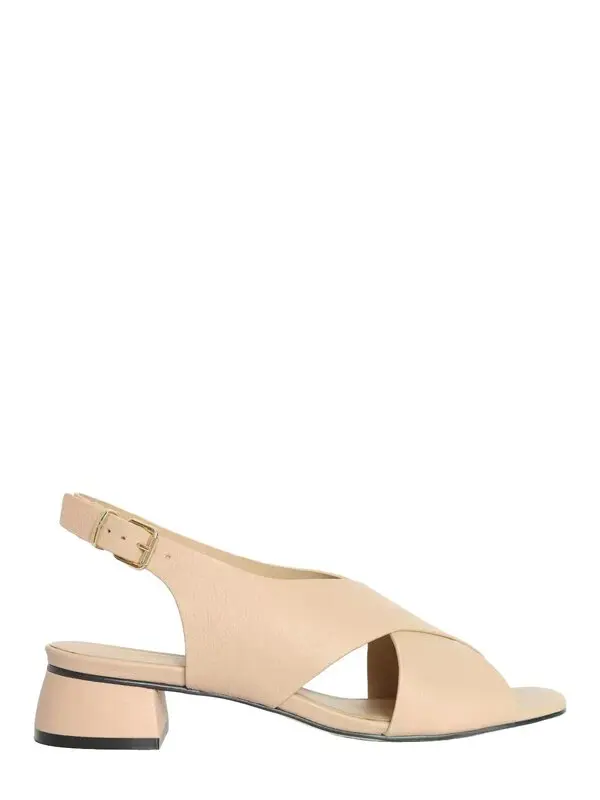 STUDIO CHOFAKIAN 25mm Criss-cross Sandals - Neutrals