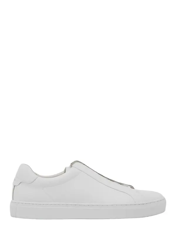REISS Jenson Bonded-leather Trainers - White
