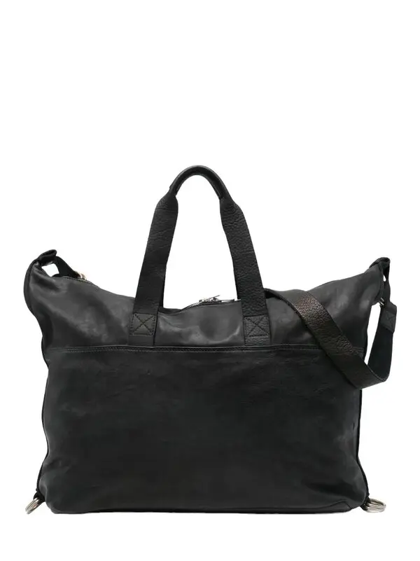 Guidi Panelled Leather Tote Bag - Black