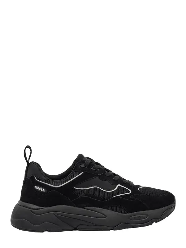 REISS Io Chunky-sole Panelled Runner Trainers - Black