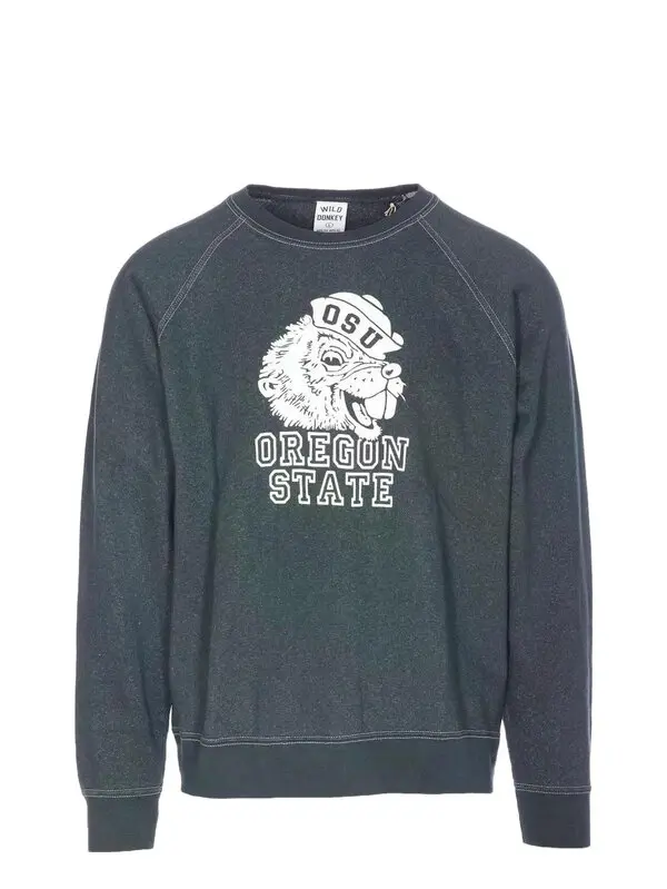 WILD DONKEY Printed Crewneck Sweatshirt - Grey