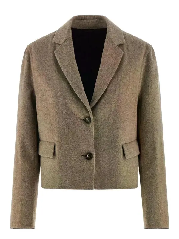 Brunello Cucinelli Single-breasted Wool Blazer - Brown