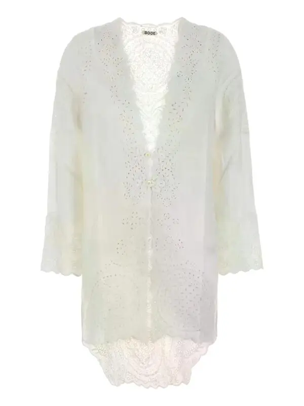 BODE Belvoir Linen Blouse - White