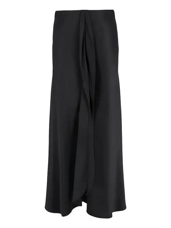 Giorgio Armani Draped Midi Skirt - Black