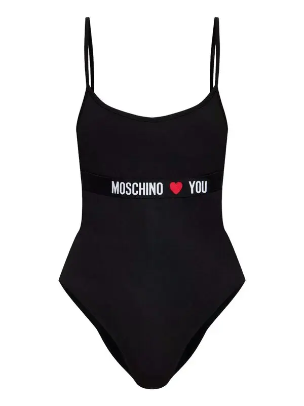 Moschino Strap-detail Bodysuit - Black