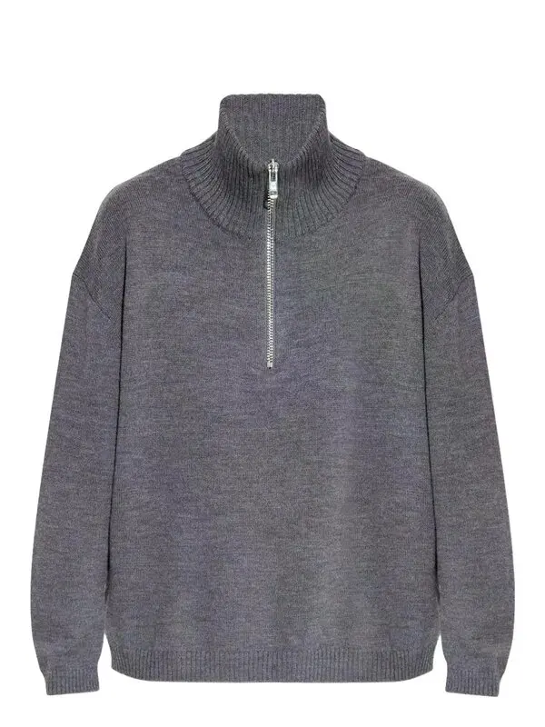 RETHINKIT STUDIOS Oslo Zip-up Funnel-neck Sweater - Grey