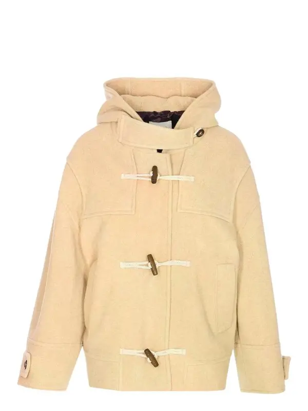 CIRCOLO 1901 Hooded Toggle Jacket - Neutrals