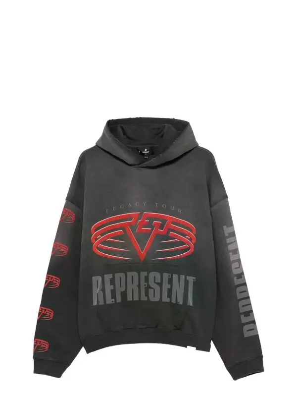 REPRESENT Graphic-print Hoodie - Black