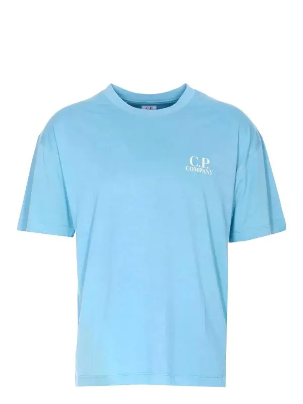 C.P. COMPANY Logo-print Round-neck T-shirt - Blue