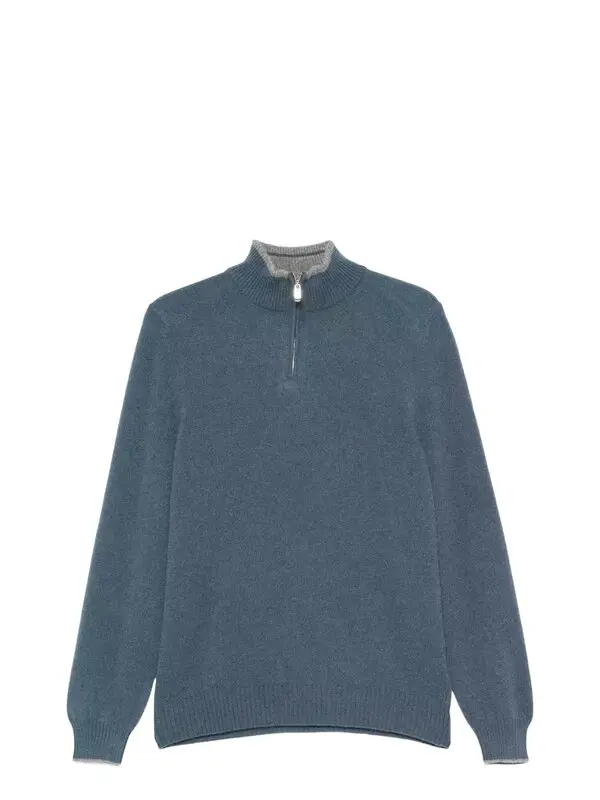 Fedeli Half-zip Sweatshirt - Blue