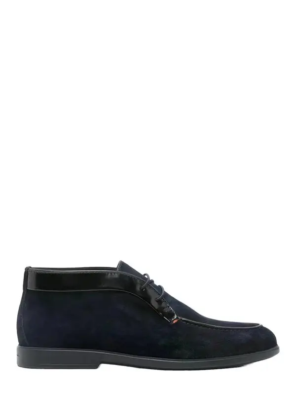 Santoni Lace-up Panelled Boots - Blue