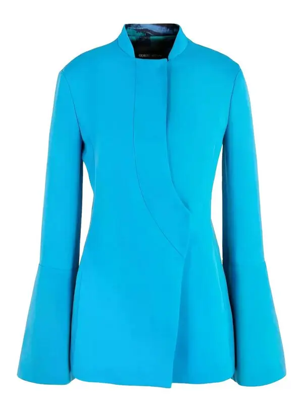 Giorgio Armani Flared-sleeve Fitted Jacket - Blue