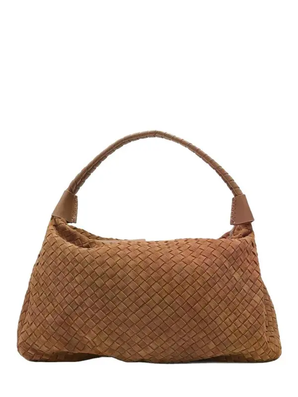 STUDIO CHOFAKIAN Woven Wool Shoulder Bag - Brown