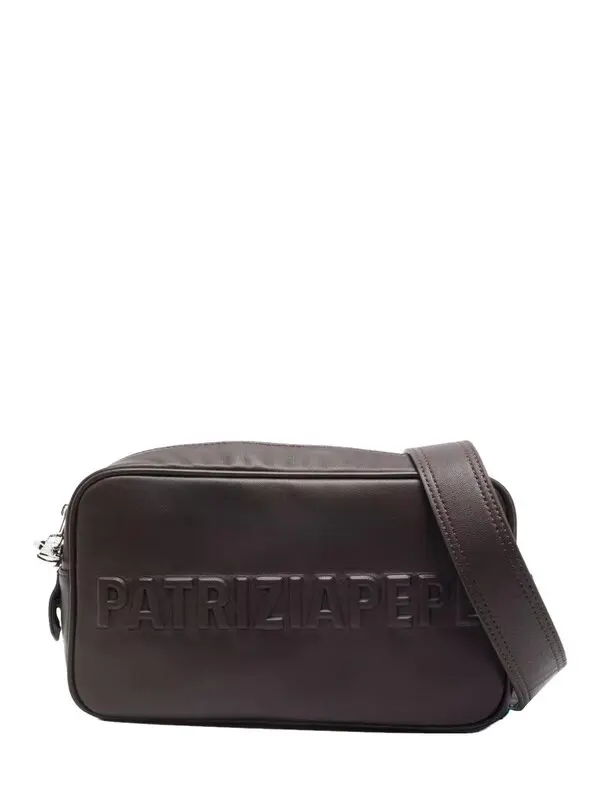 Patrizia Pepe Embossed Logo Satchel - Brown