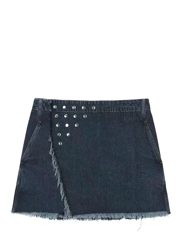 Rick Owens Sisysnap Denim Skirt - Brown