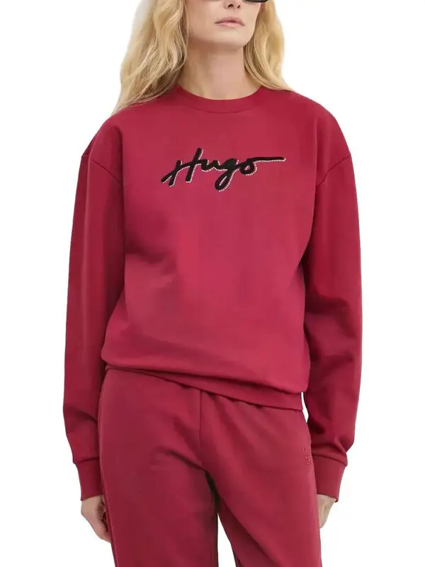 Hugo Logo-embellished Sweatshirt - Red