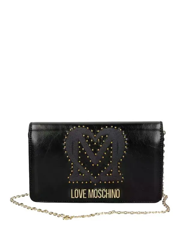 Moschino Studded Chain Crossbody Bag - Black