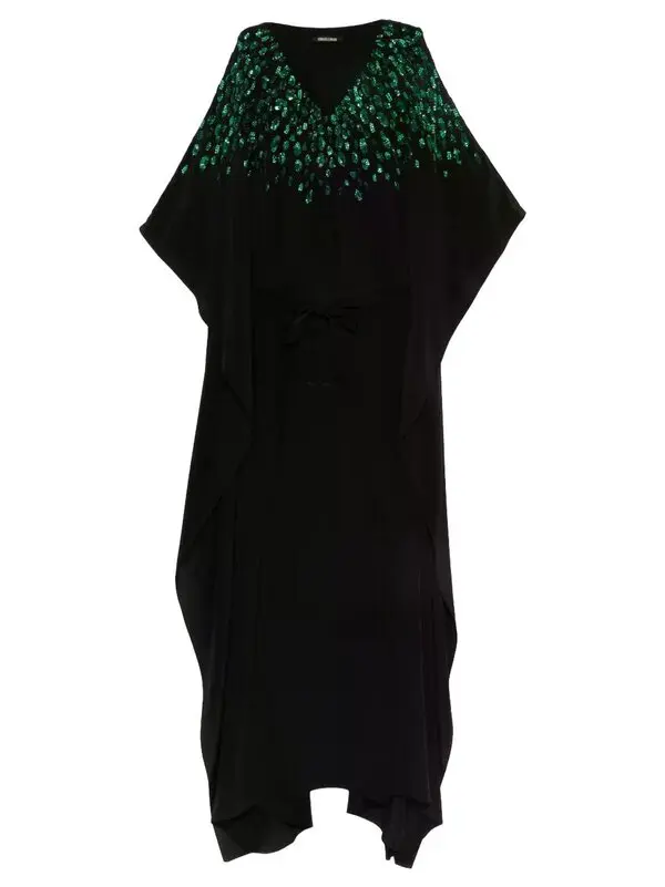 Roberto Cavalli Sequin-embellished Maxi Dress - Black