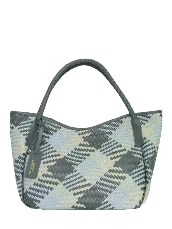 STUDIO CHOFAKIAN Woven Handle Shoulder Bag - Grey