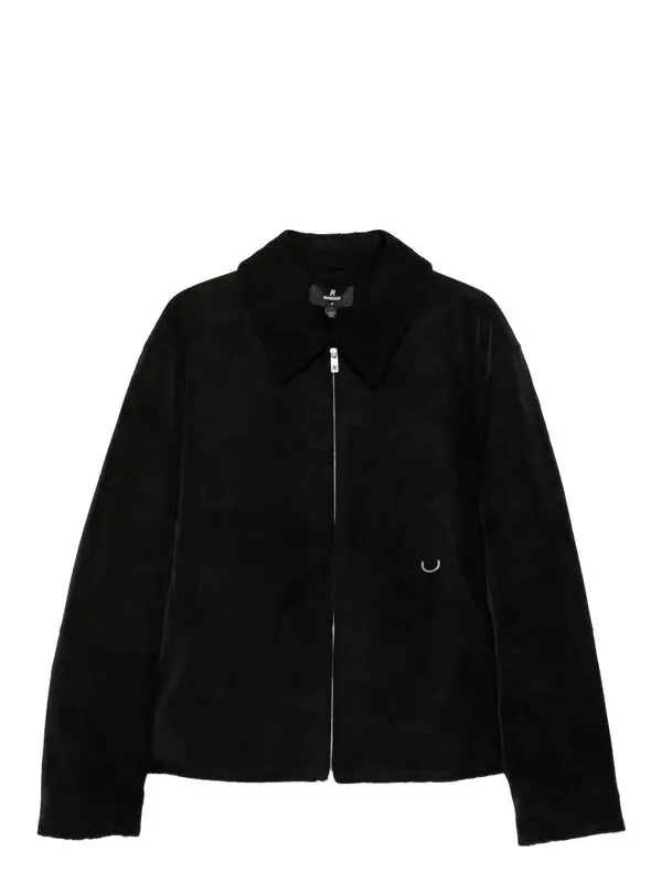 REPRESENT Zip-up Jacket With Shearling Collar - Black