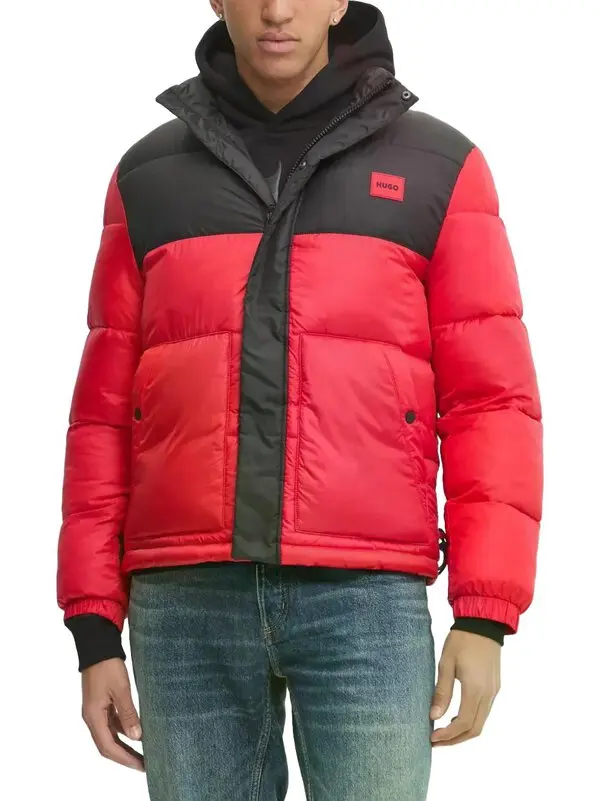 Hugo Boss Colour-block Padded Jacket - Red