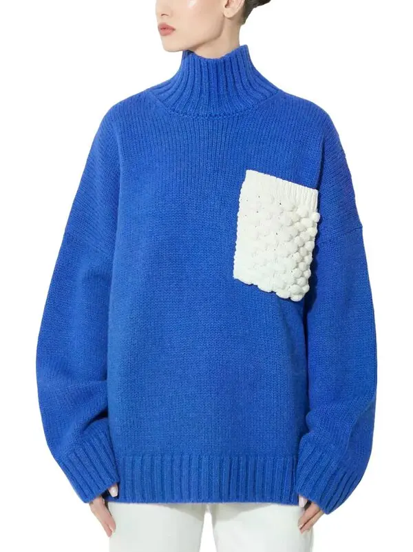 JW Anderson Pocket Turtleneck Sweater - Blue