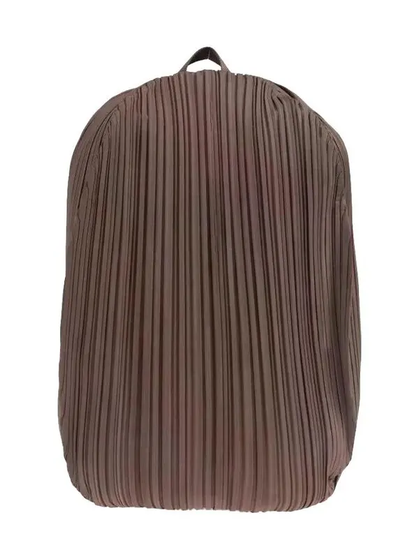 Issey Miyake Pleated Oval Backpack - Brown