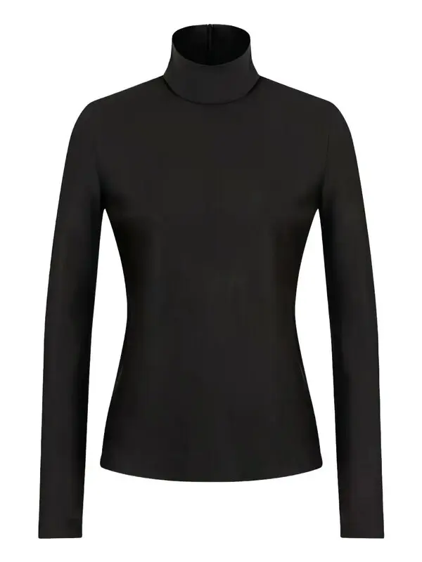 Giorgio Armani Long-sleeve Turtleneck Top - Black