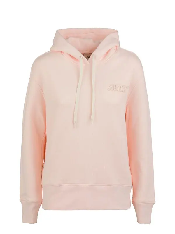 AUTRY Hooded Sweatshirt With Logo - Pink